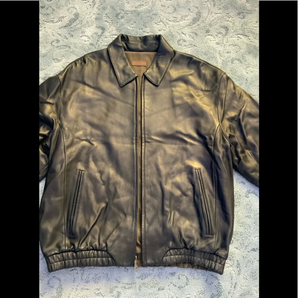Robert Comstock | Jackets & Coats | Robert Comstock Endurance Black Leather Bomber Jacket | Poshmark